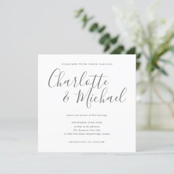 Elegant Signature Wedding Invitation | Zazzle