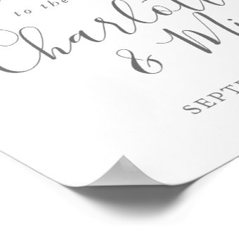 Elegant Signature Wedding Welcome Poster | Zazzle
