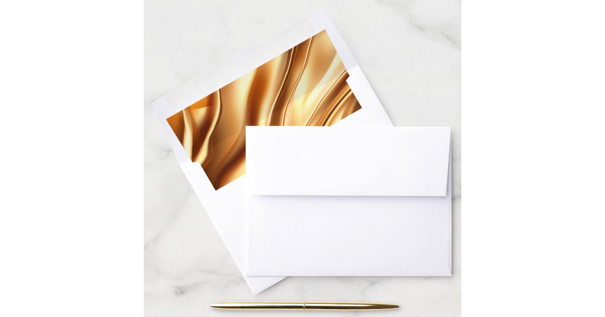 Elegant Silky Gold Luxury Envelope Liner | Zazzle