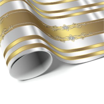 Elegant Silver and Gold Gift Wrapping Paper | Zazzle