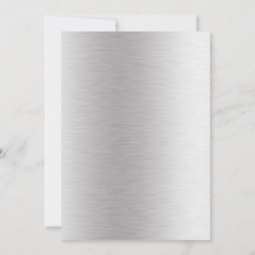 Elegant Silver Bridal Shower Metallic Glam Wedding Invitation | Zazzle