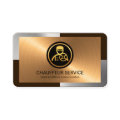 Elegant Silver Bronze Layers Chauffeur Driver Business Card | Zazzle