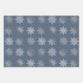 Elegant silver Christmas snowflake pattern Wrapping Paper Sheets | Zazzle