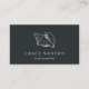 Elegant Silver Conch Shell Business Card | Zazzle