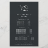 Elegant Silver Conch Shell | Pricing & Services Flyer | Zazzle