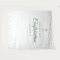 Elegant Silver Confirmation Photo Backdrop | Zazzle