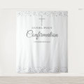 Elegant Silver Confirmation Photo Backdrop | Zazzle
