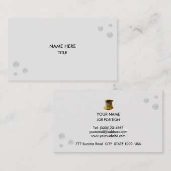 Elegant Silver Dots on Silver Color Business Card | Zazzle