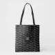 Elegant Silver Dotted Lines Tote Bag | Zazzle