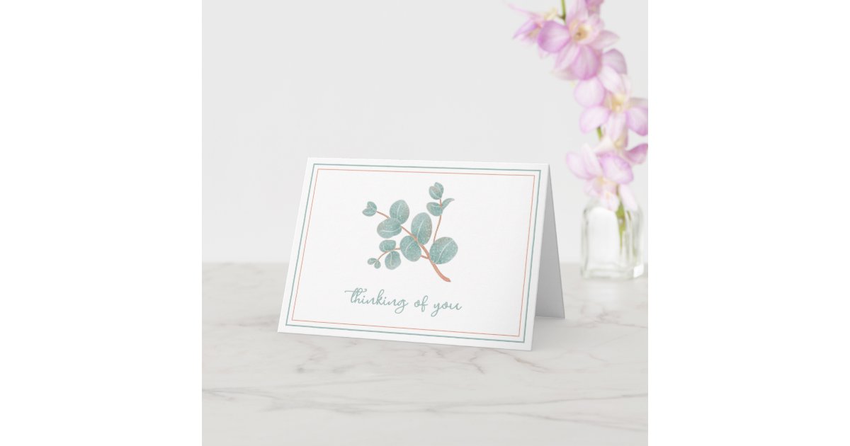 Elegant Silver Eucalyptus - Condolence / Sympathy Card | Zazzle