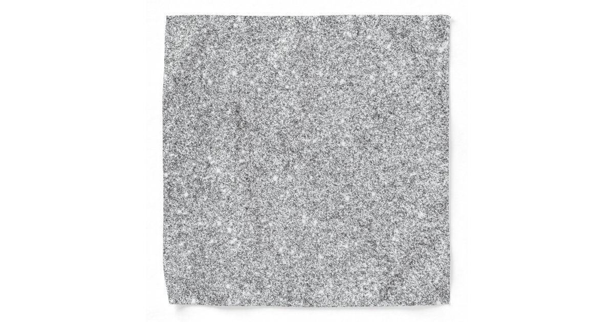 Elegant Silver Glitter Bandana | Zazzle