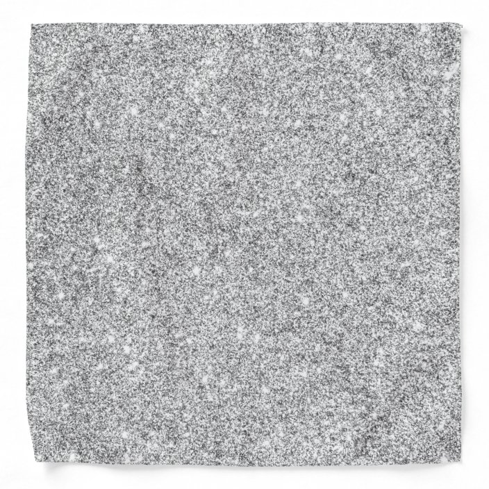 Elegant Silver Glitter Bandana | Zazzle.com