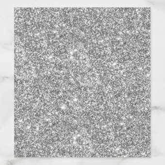 Elegant Silver Glitter Effect Envelope Liner | Zazzle