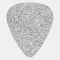 Elegant Silver Glitter Guitar Pick | Zazzle