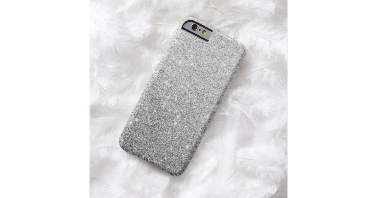 Elegant Silver Glitter iPhone 6 case | Zazzle