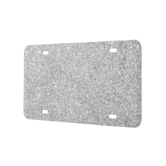 Elegant Silver Glitter License Plate | Zazzle