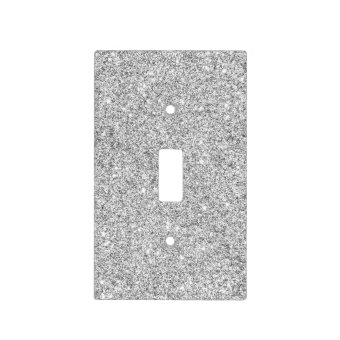 Elegant Silver Glitter Light Switch Cover | Zazzle