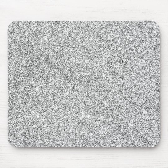 Elegant Silver Glitter Mouse Pad | Zazzle.com