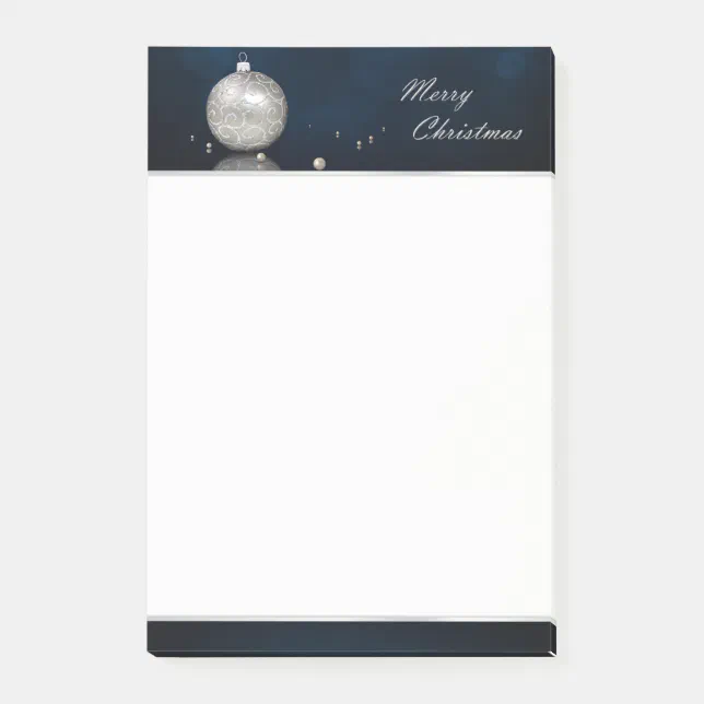 Elegant Silver Glitter Ornament - Post-it® Notes | Zazzle