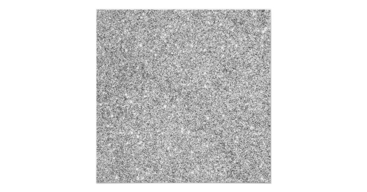 Elegant Silver Glitter Poster | Zazzle