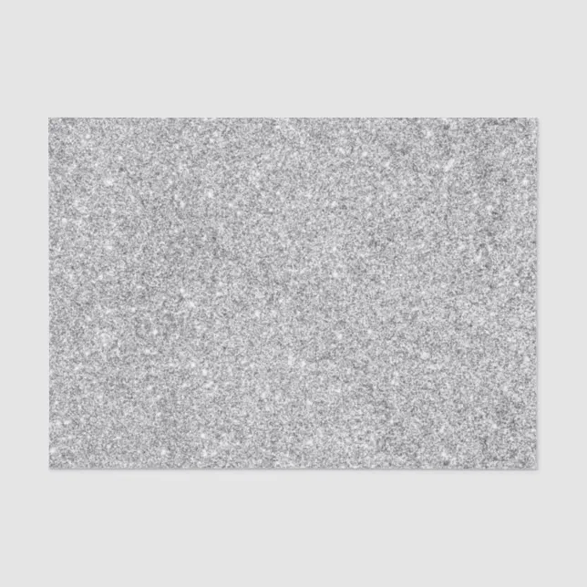 Elegant Silver Glitter Tissue Paper | Zazzle