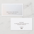 Elegant Silver Gray White Border Professional Cal Calling Card | Zazzle