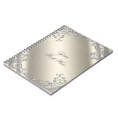Elegant Silver Ivory Beige Notebook | Zazzle