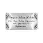 Elegant Silver Labels | Zazzle