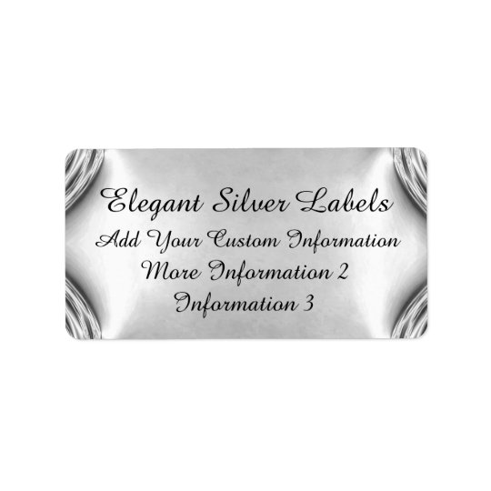 Elegant Silver Labels | Zazzle.com