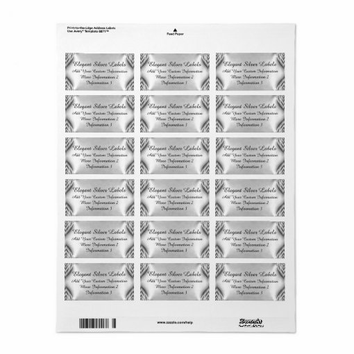 Elegant Silver Labels | Zazzle