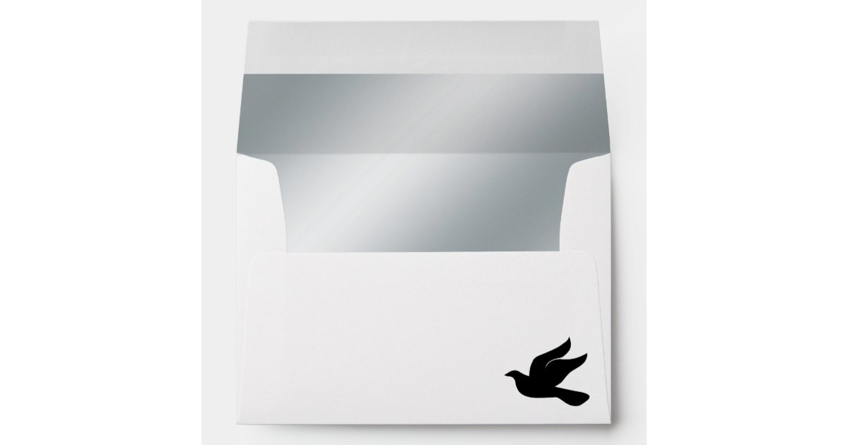 Elegant Silver Lined Wedding Envelope | Zazzle