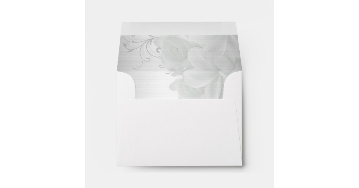 Elegant Silver lined Wedding Envelope | Zazzle