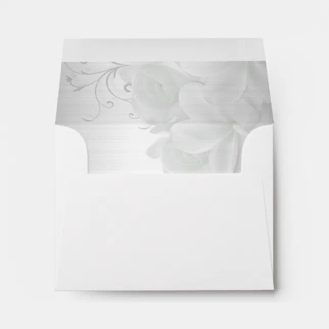 Elegant Silver lined Wedding Envelope | Zazzle
