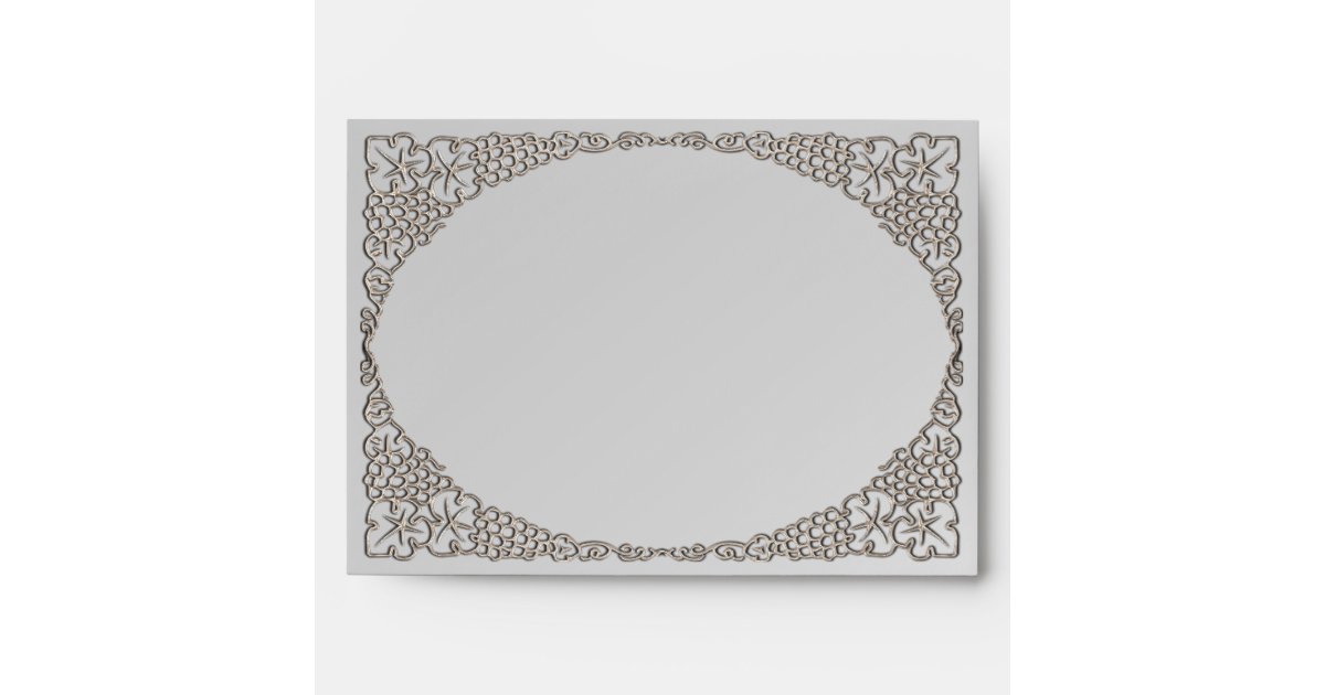 Elegant Silver Metallic Lace Wedding Envelope | Zazzle.com