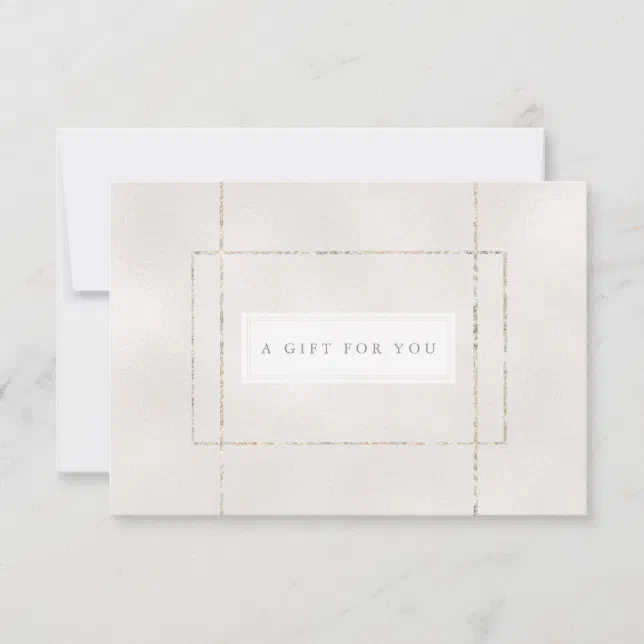 Elegant Silver Pearly Certificate Card | Zazzle