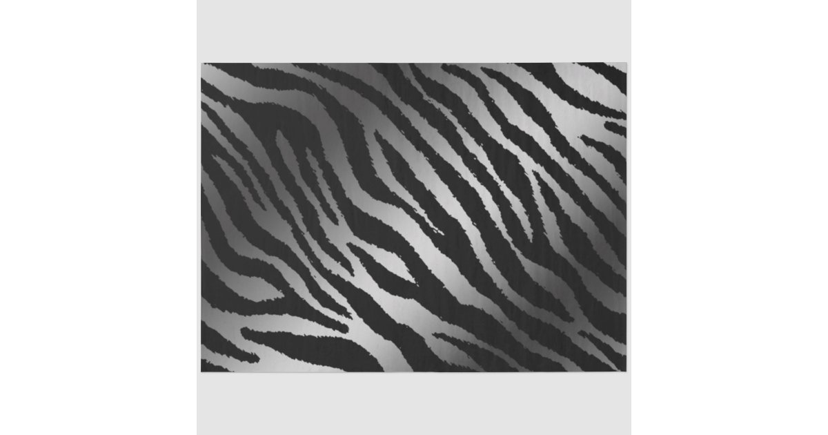 Elegant Silver Tiger Tissue Paper | Zazzle