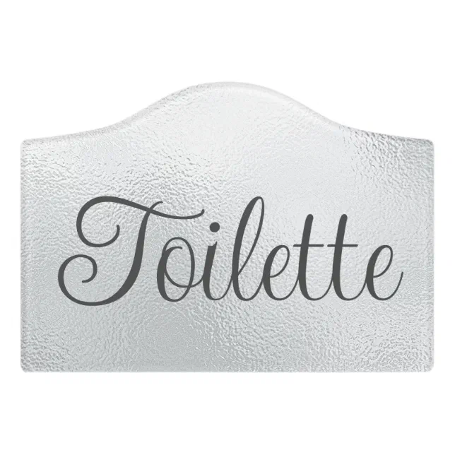 Elegant Silver Toilette Restroom Door Sign | Zazzle