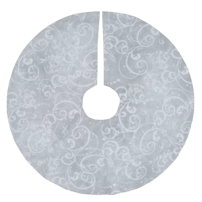 Elegant Silver Tree Skirt | Zazzle