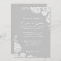 Elegant Silver Wedding Invitations | Zazzle