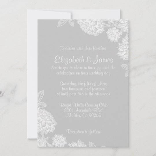 Elegant Silver Wedding Invitations | Zazzle.com
