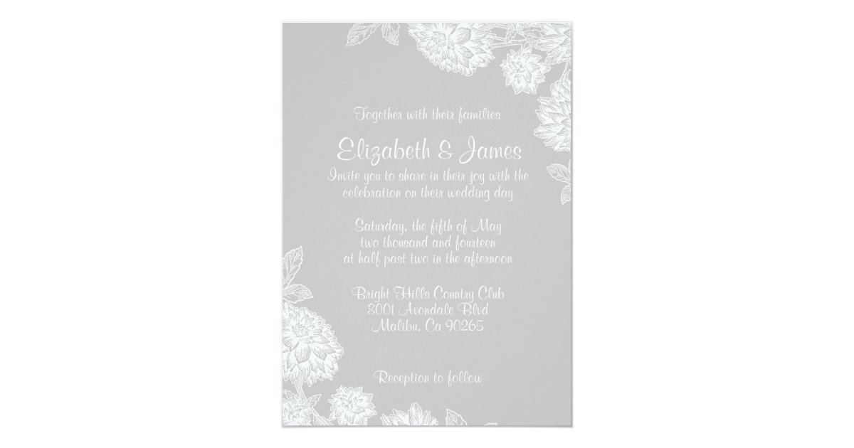 Elegant Silver Wedding Invitations | Zazzle.com