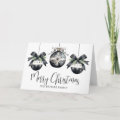 Elegant Simple Black White Christmas Holiday Card | Zazzle