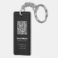 Elegant Simple Black & White Minimal Keychain | Zazzle