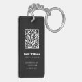 Elegant Simple Black & White Minimal Keychain | Zazzle