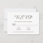 Elegant Simple Blush Script RSVP Card | Zazzle