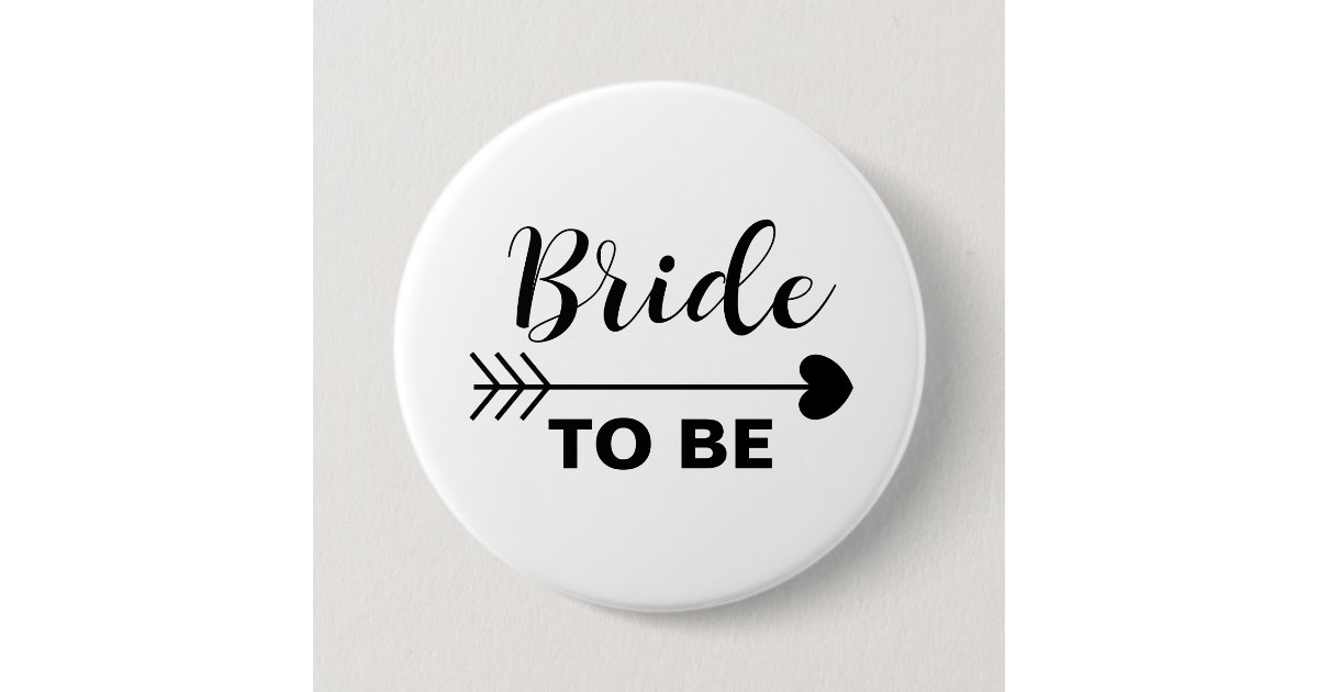 Elegant & Simple Bride To Be Button | Zazzle