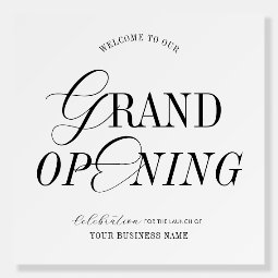 Elegant Simple Business Grand Opening Welcome Sign | Zazzle