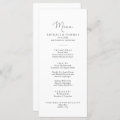 Elegant Simple Calligraphy Dinner Menu | Zazzle