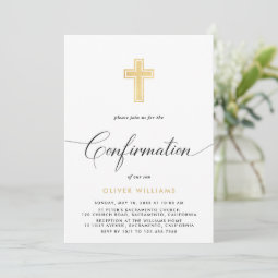 Elegant Simple Confirmation Invitation | Zazzle