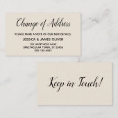 Elegant Simple Cream Change of Address Insert Card | Zazzle